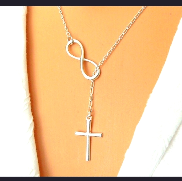 Fashion Jewelry | Jewelry | Nwt Infinity Drop Cross Necklace | Poshmark
